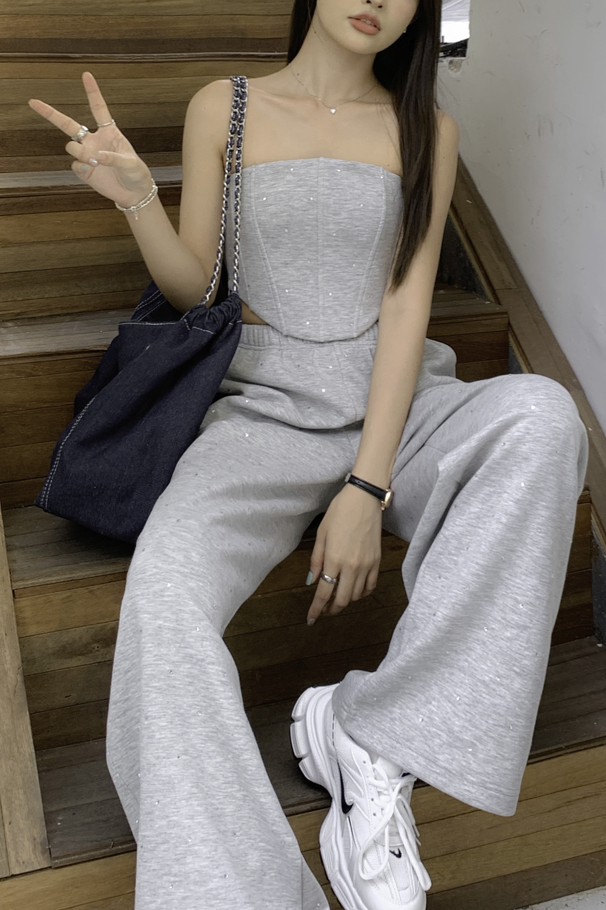 Keith Fleece Corset in Diamond Grey | Morre Sdn. Bhd.